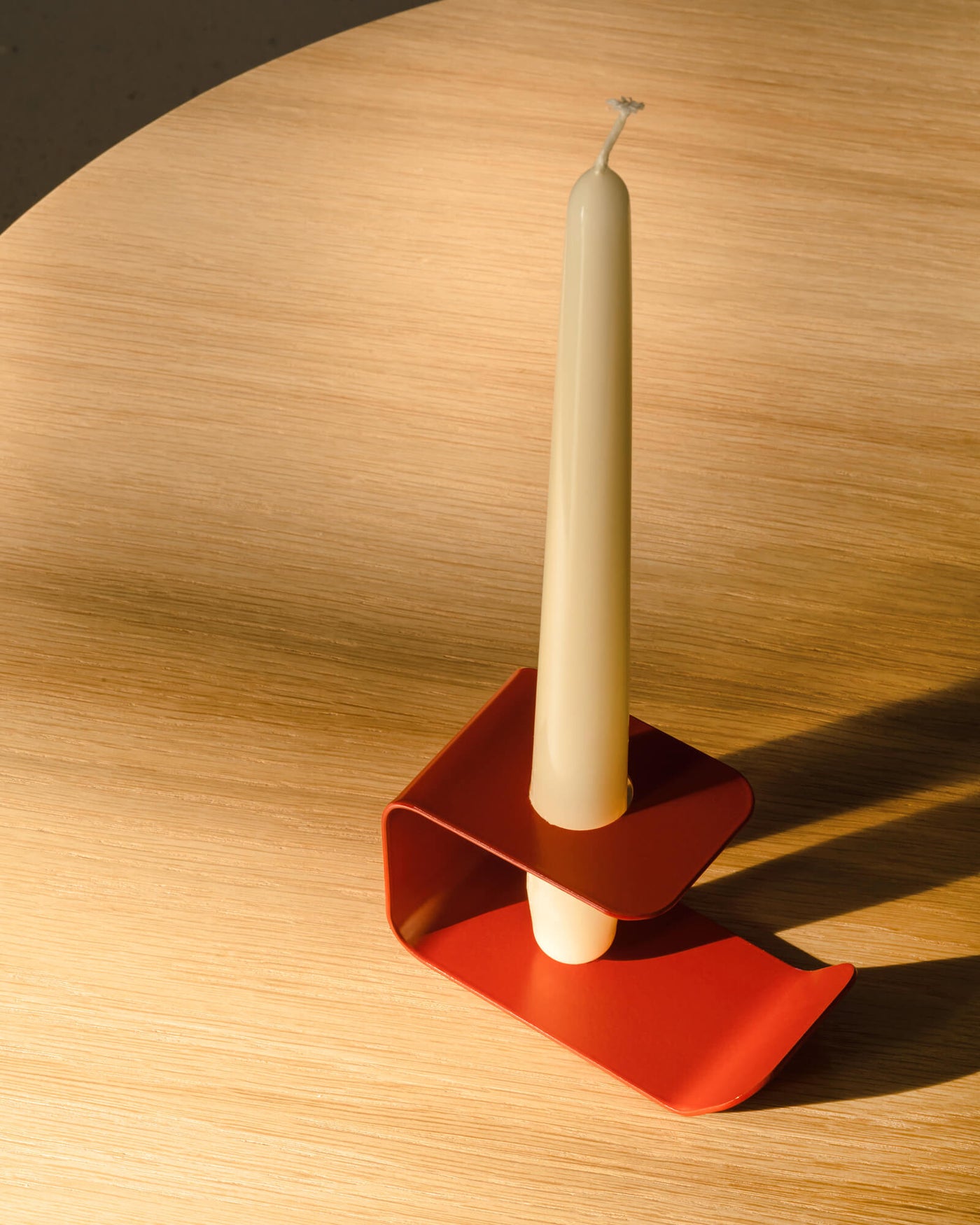 Flec Candle Holder - red, metal candle holder - noo.ma