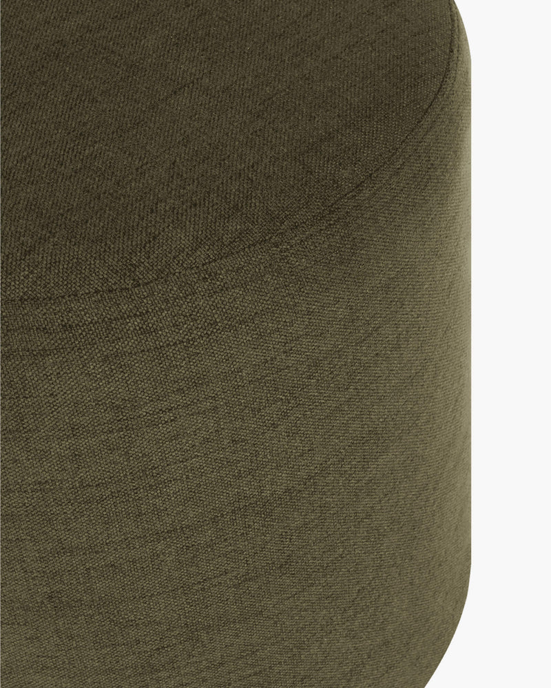 Folk Pouf Low - green, round pouf, modern ottoman - noo.ma
