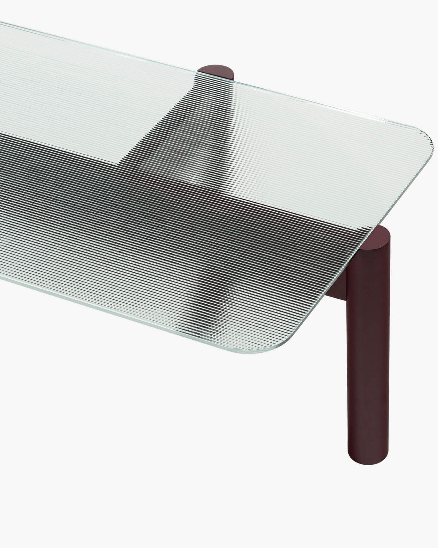Kob Coffee Table - burgundy modern glass coffee table - noo.ma