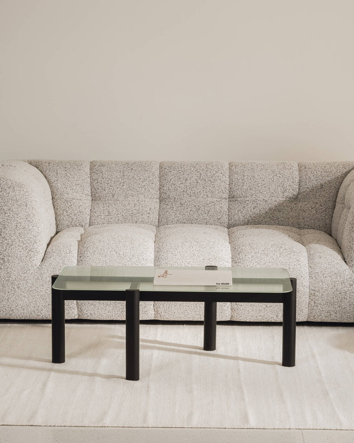 Kob Coffee Table - burgundy modern glass coffee table - noo.ma