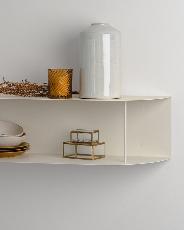 Lina Shelf short - white, metal shelf, 60 cm long - noo.ma