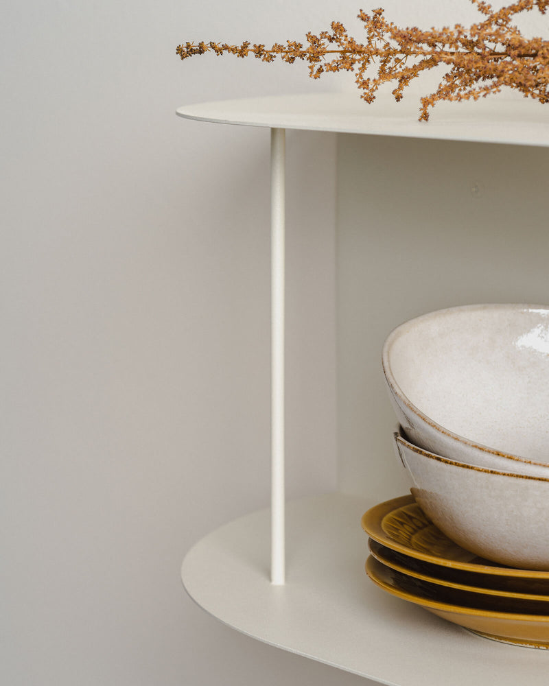 Lina Shelf short - white, metal shelf, 60 cm long - noo.ma