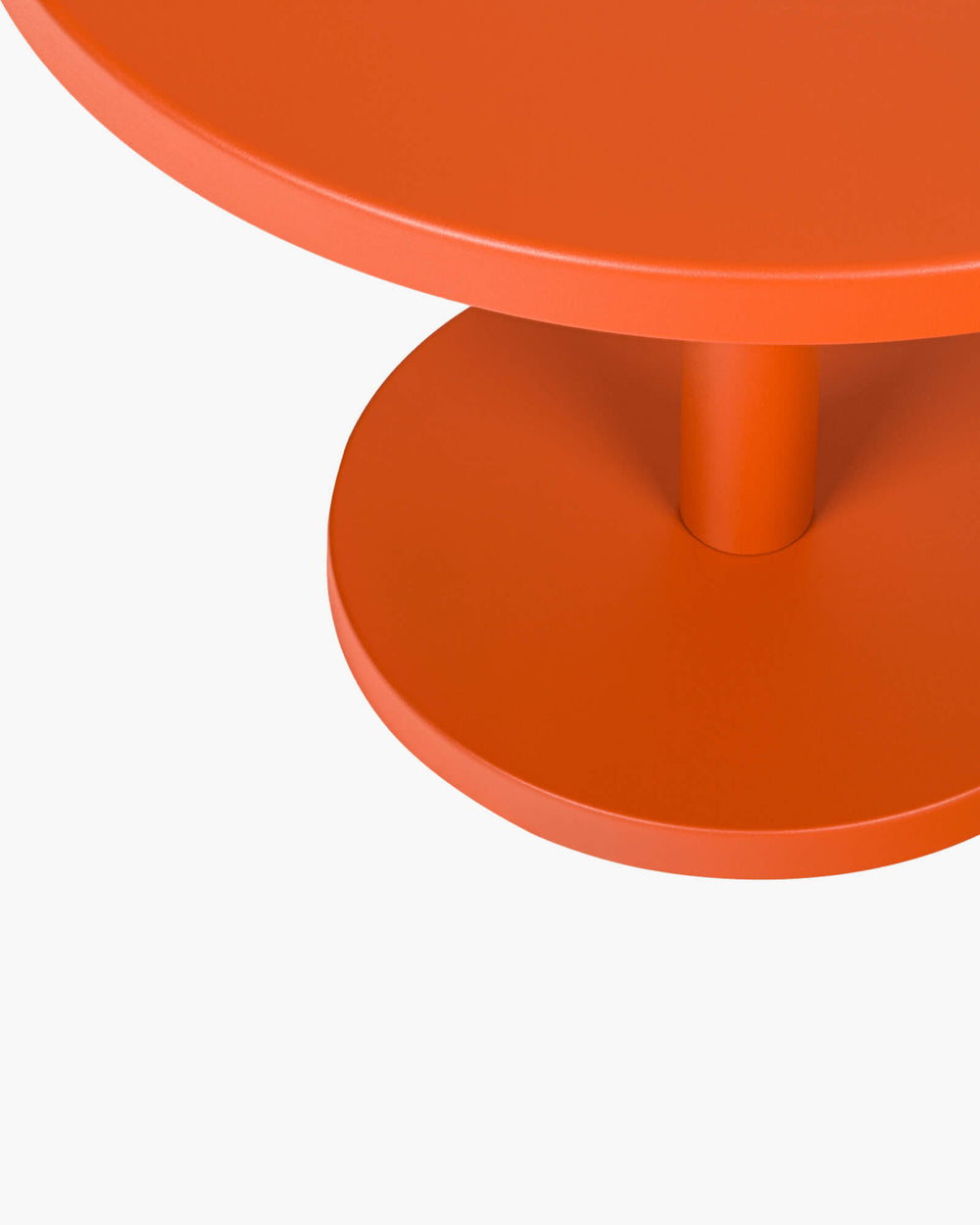 Odo Side Table - low - steel round orange side table - noo.ma