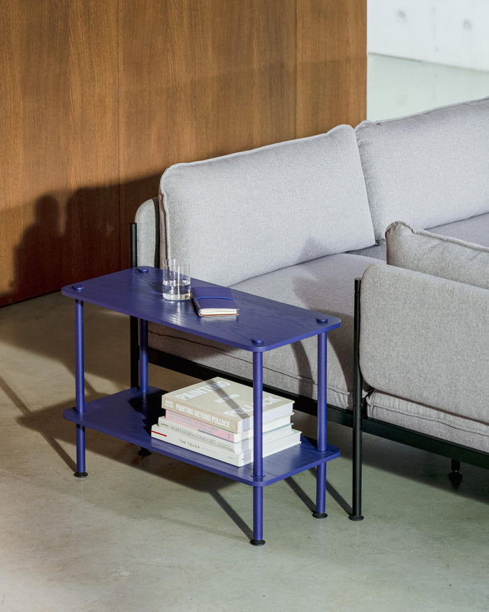 Teidi Shelving Unit 2-tier - blue bookshelf and storage - noo.ma