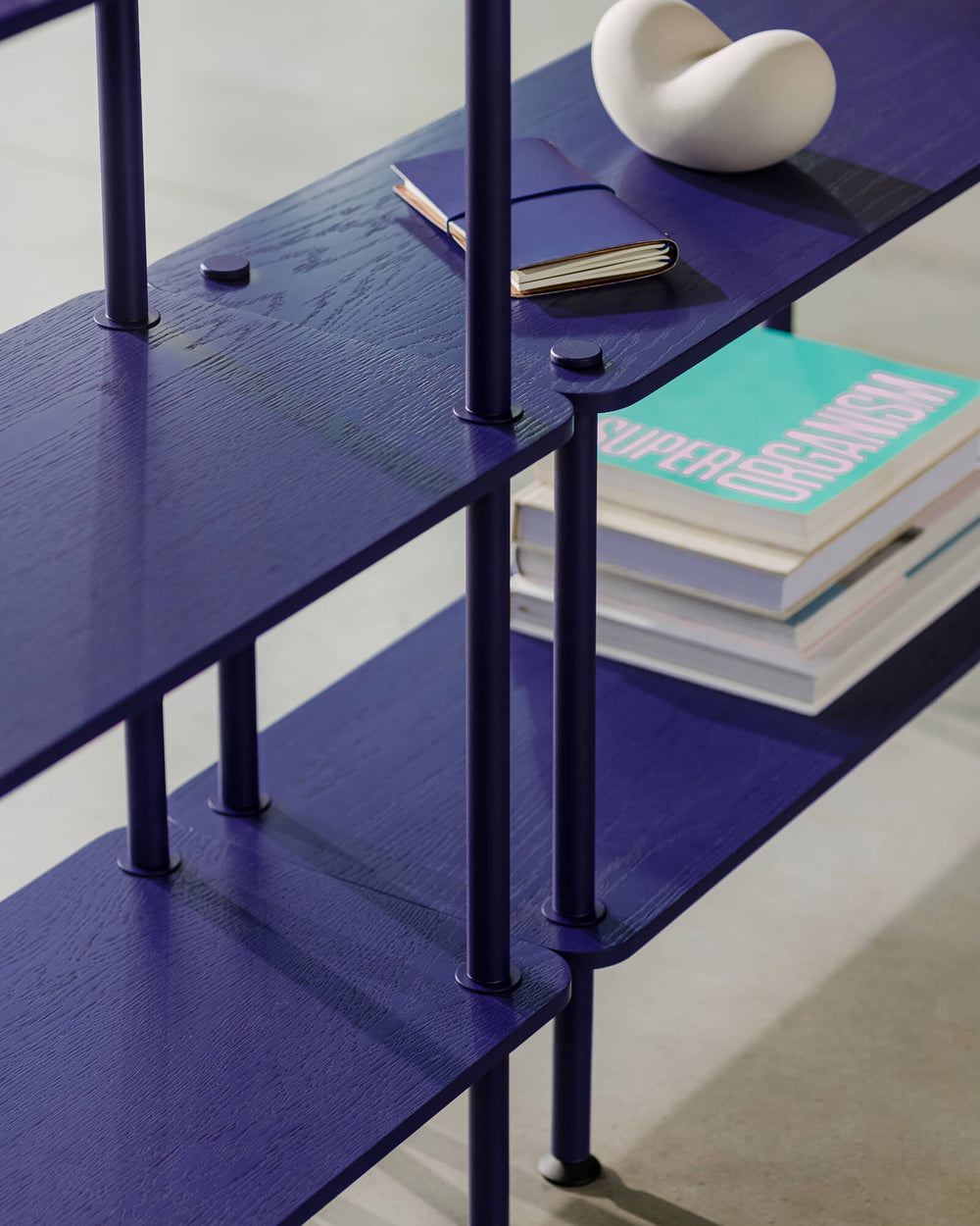 Teidi Shelving Unit 2-tier - blue bookshelf and storage - noo.ma