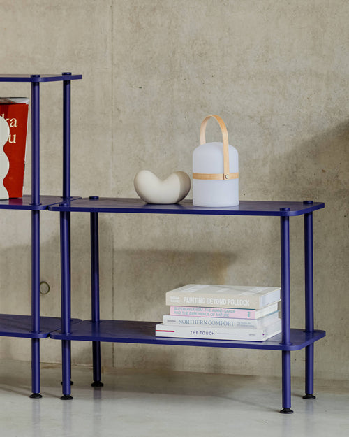 Teidi Shelving Unit 2-tier - blue bookshelf and storage - noo.ma