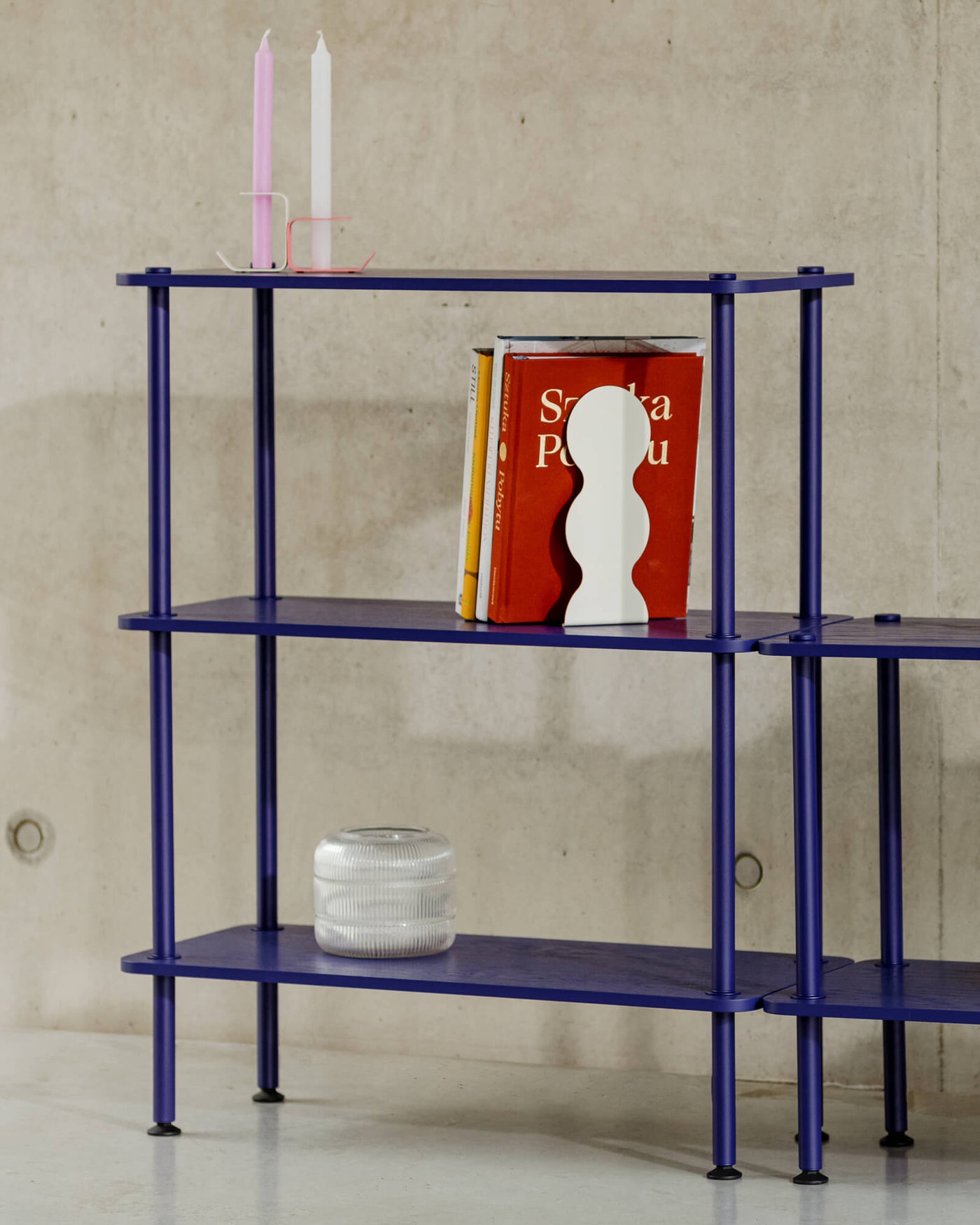 Teidi Shelving Unit 3-tier - blue bookshelf and storage - noo.ma
