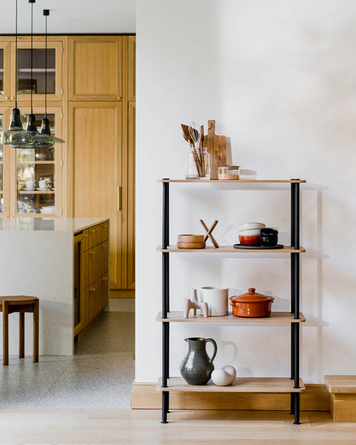 Teidi Shelving Unit 4-tier - oak bookshelf and storage - noo.ma