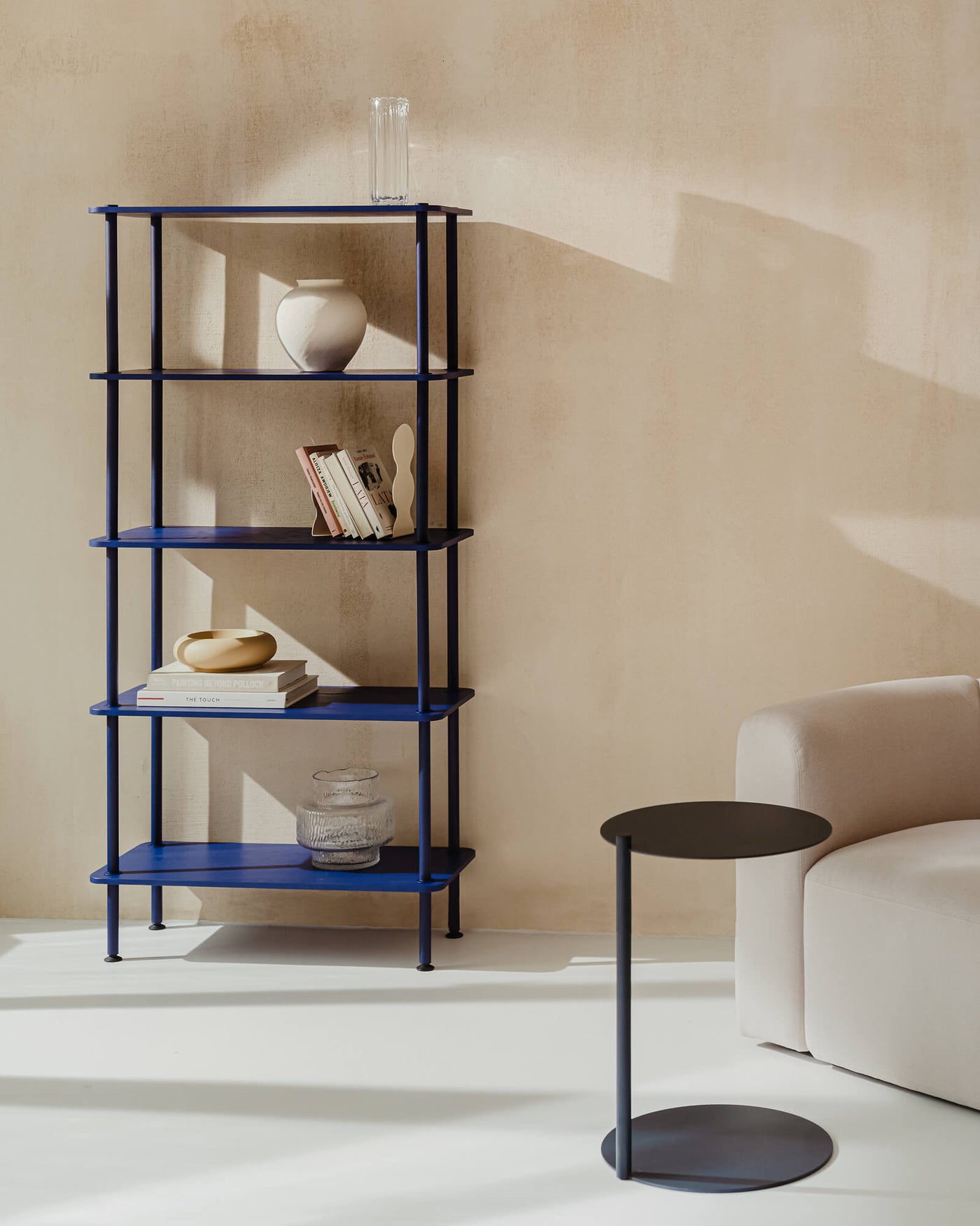 Teidi Shelving Unit 5-tier - blue living room bookcase - noo.ma