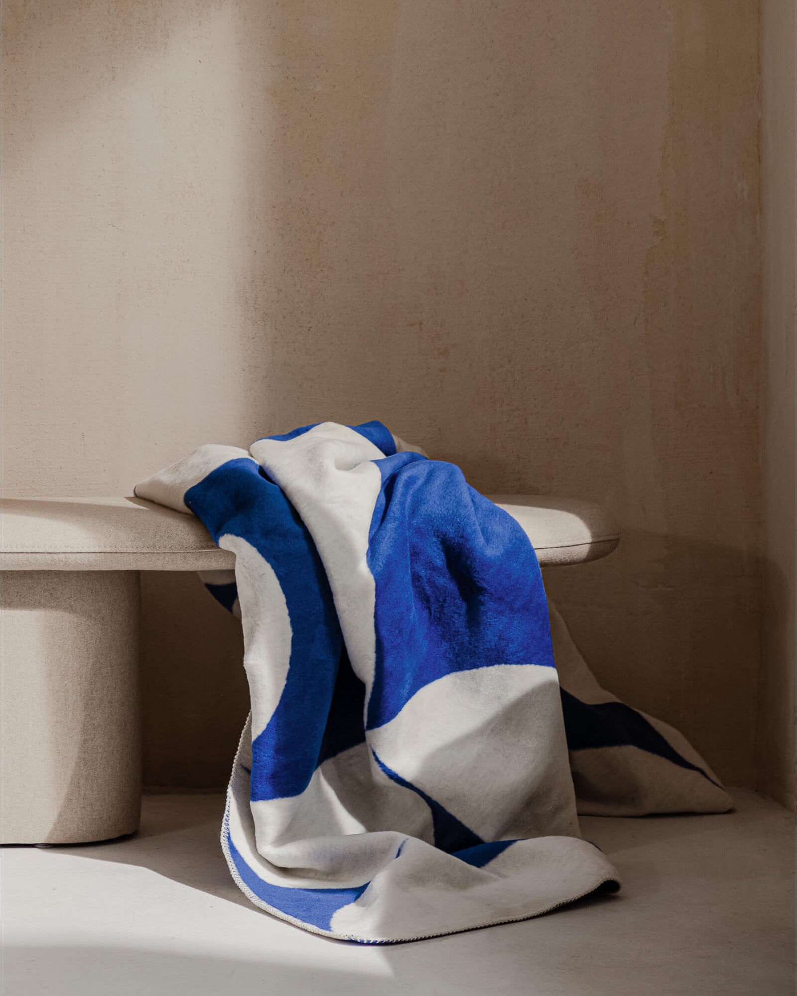 Tul Throw - warm orange & lilac blanket or sofa throw - noo.ma