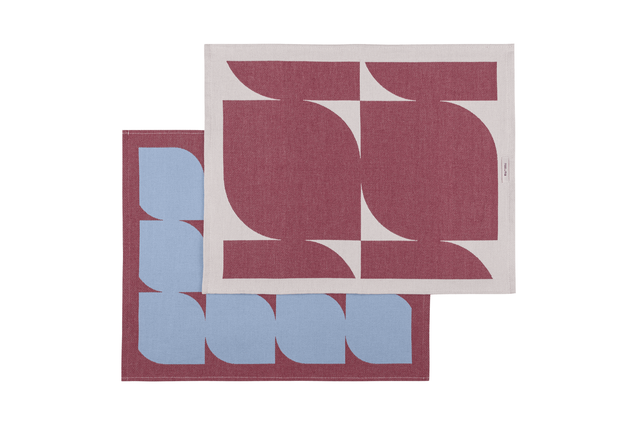 Abi Dish Cloth - set of 2 - burgundy & blue - cool add-on - noo.ma