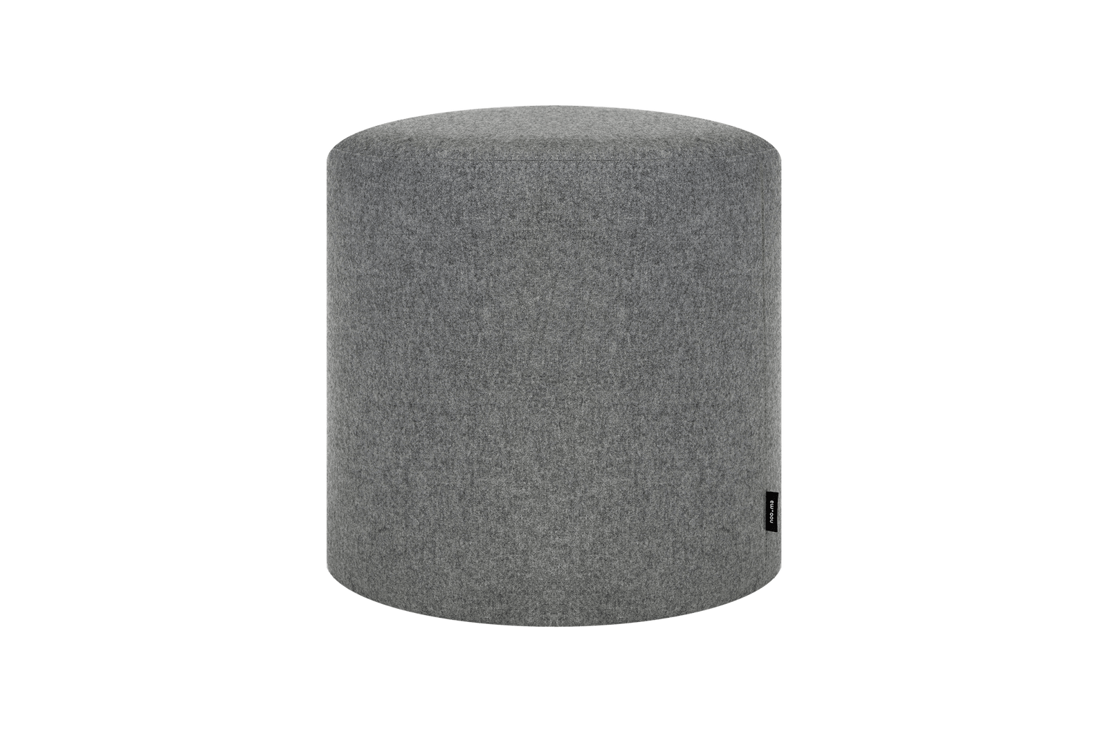 Folk Pouf Tall - grey, round pouf, wool seating - noo.ma