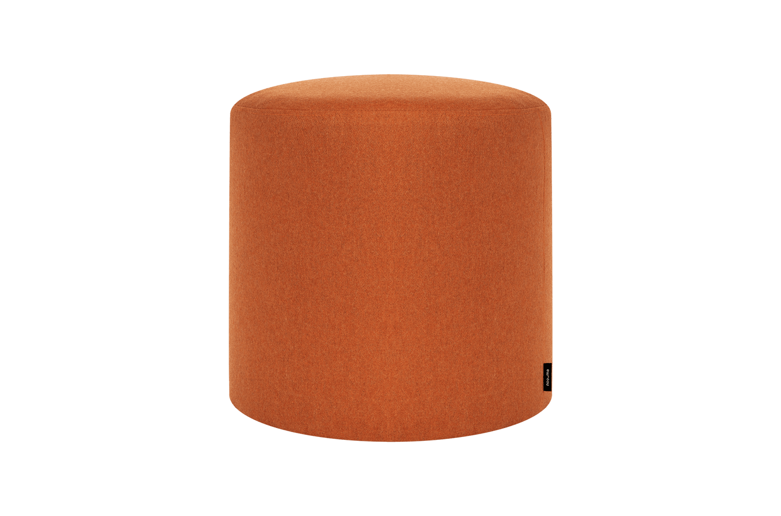 Folk Pouf Tall - orange, round pouf, modern seating - noo.ma