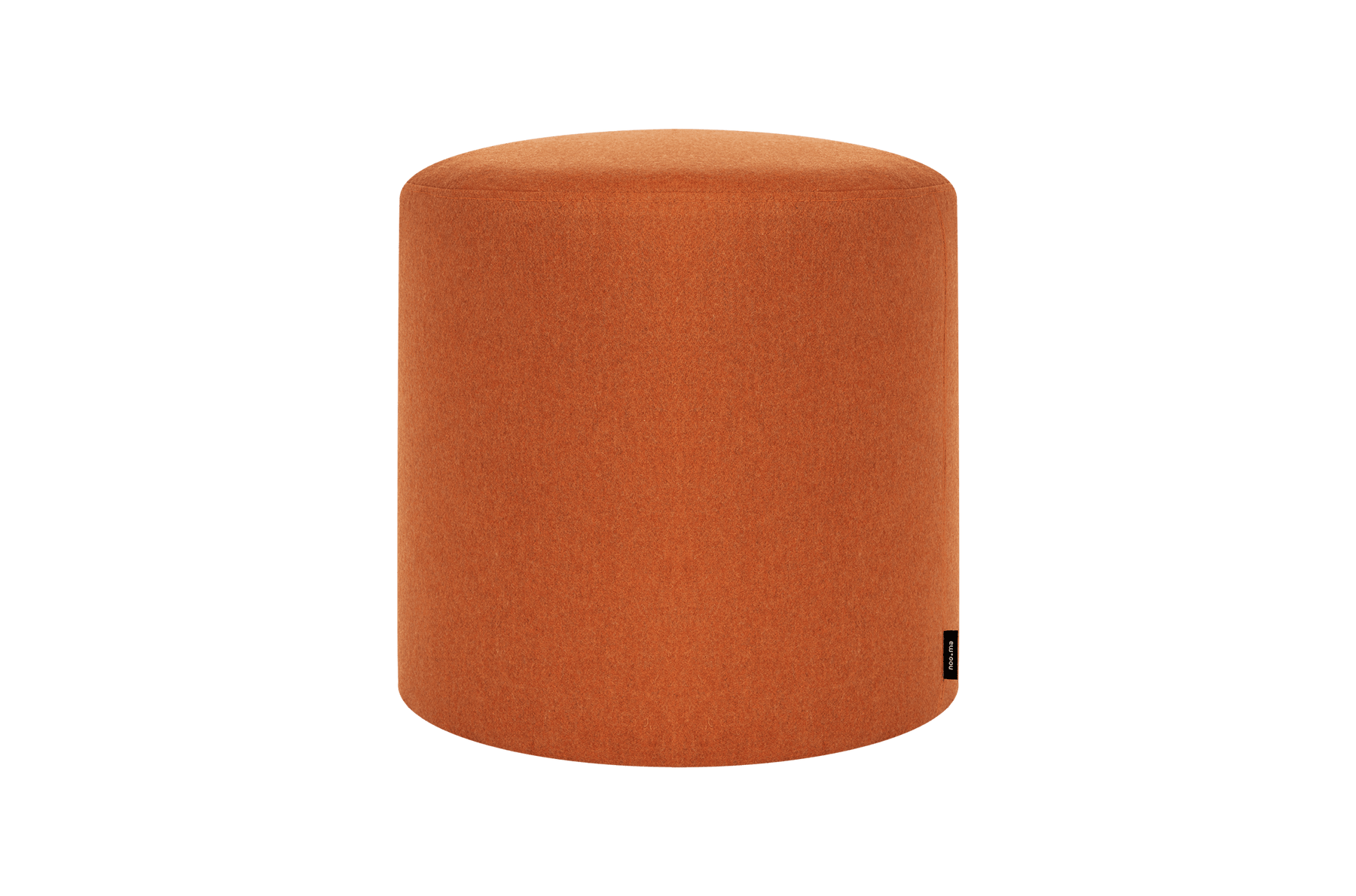 Folk Pouf Tall - orange, round pouf, modern seating - noo.ma