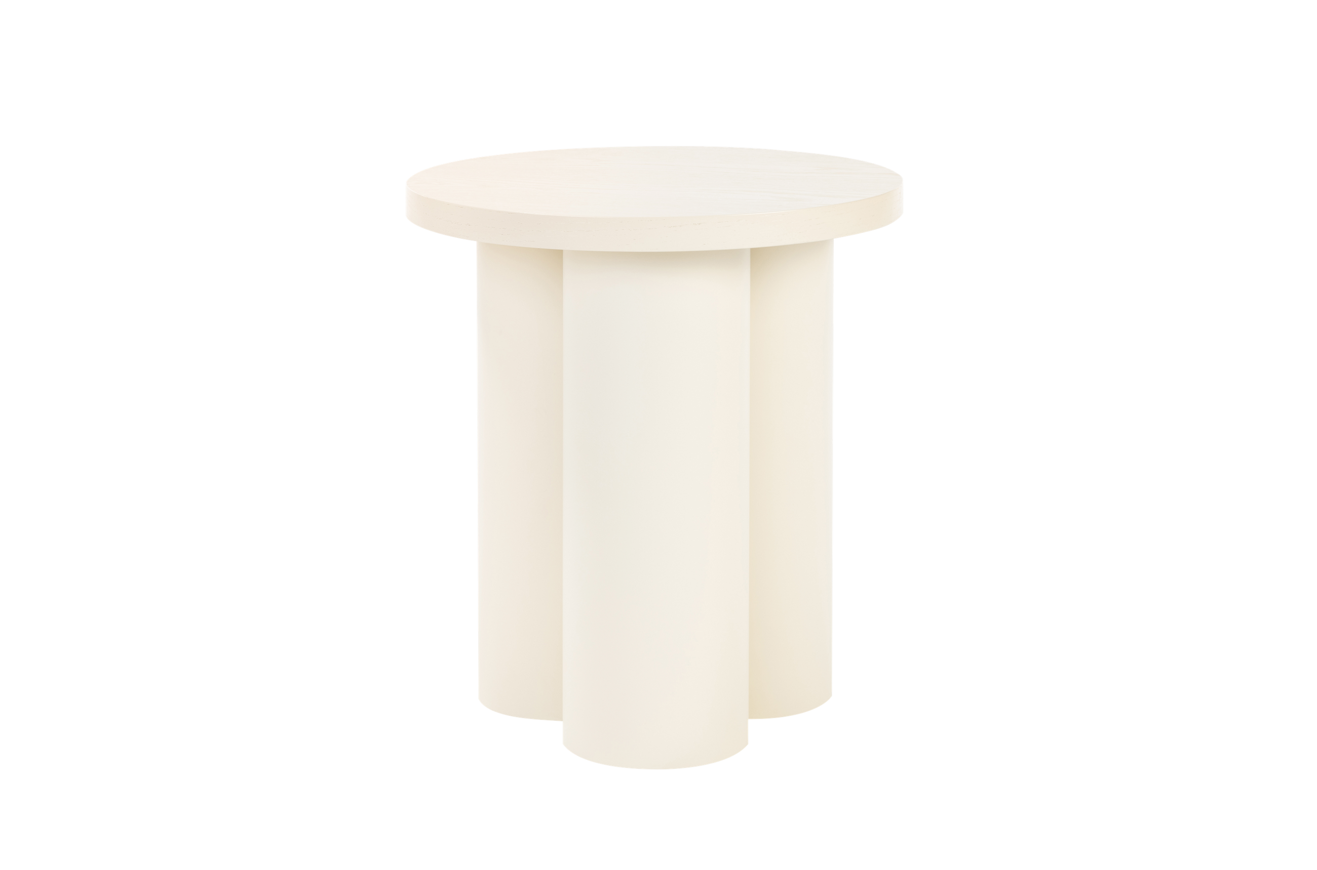 Oly Stool - white, small, round side table for living room - noo.ma