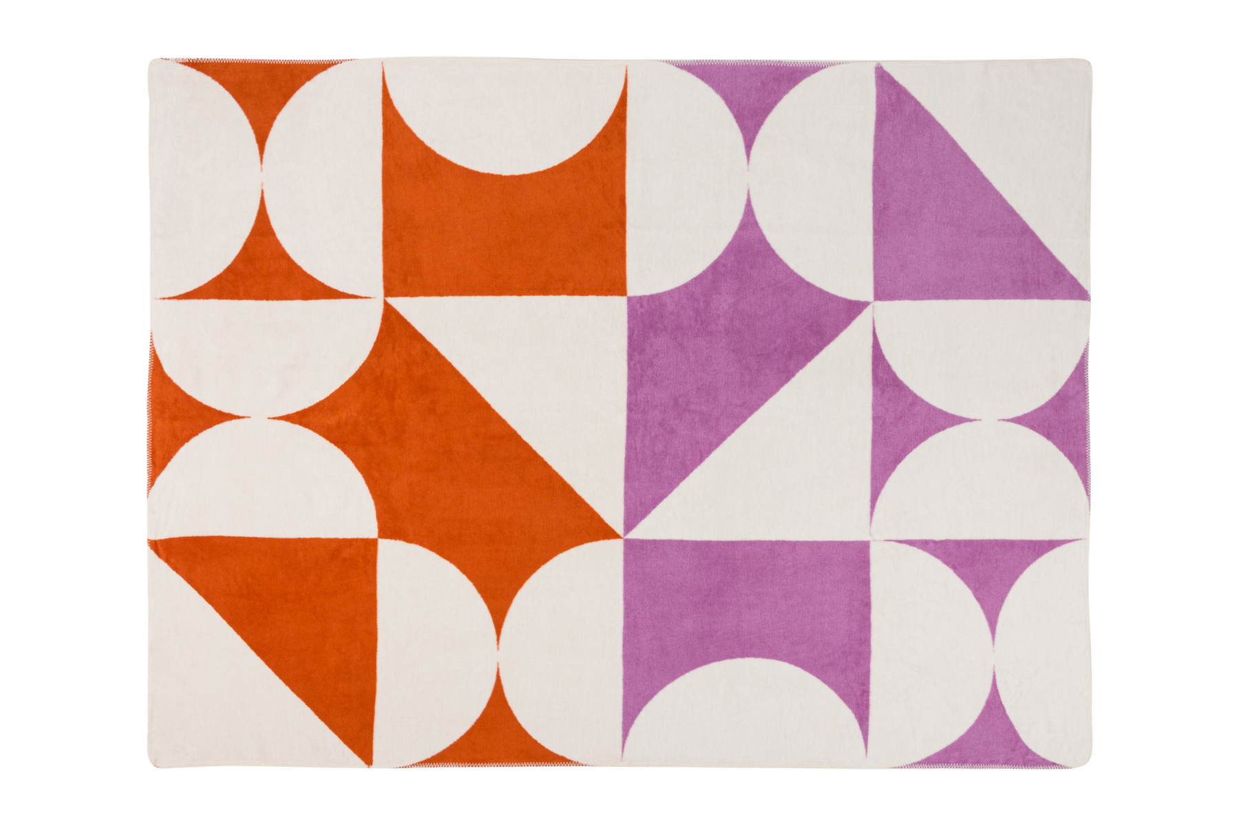 Tul Throw - warm orange & lilac blanket or sofa throw - noo.ma