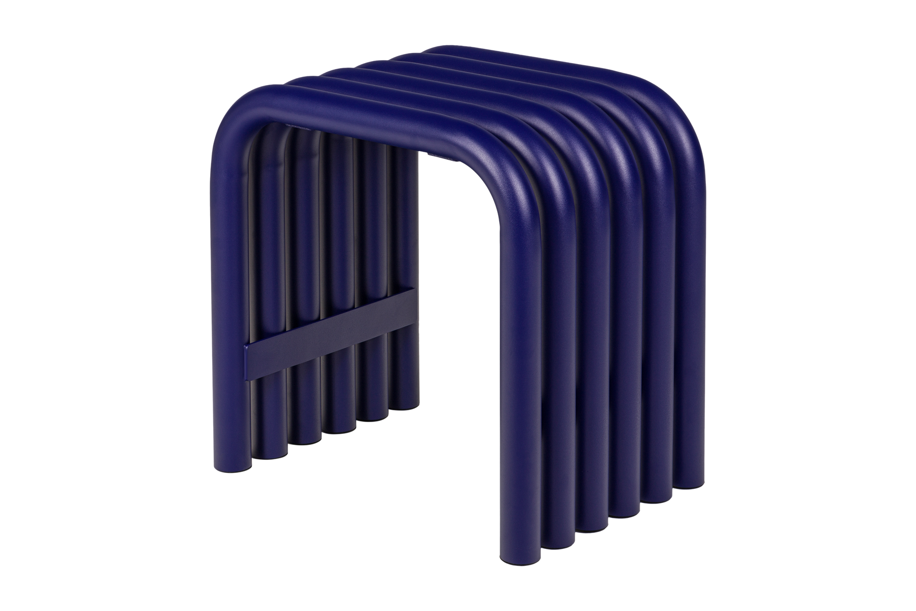 Nokk Stool - blue steel stool for living room and garden