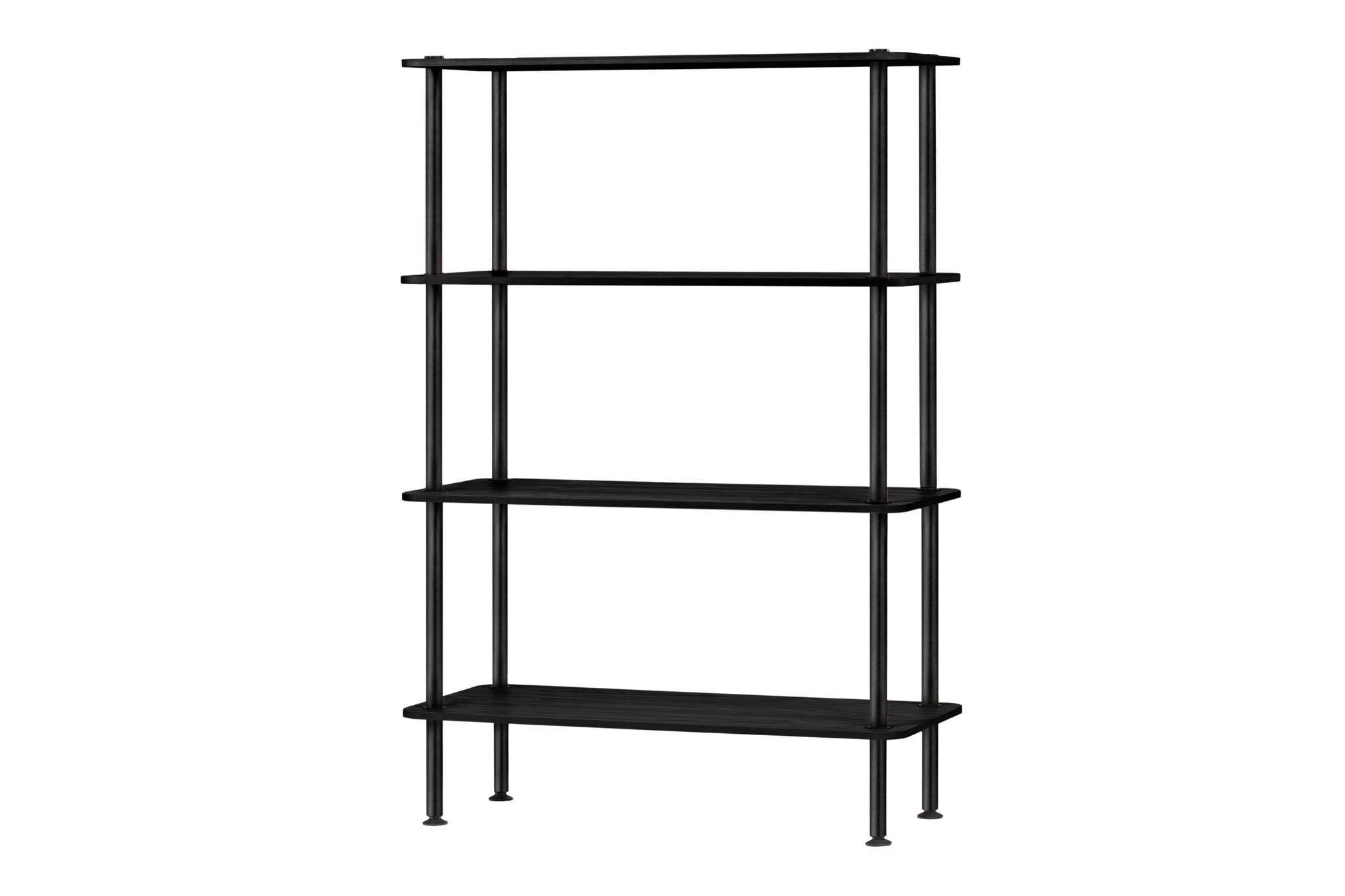 Teidi Shelving Unit 4-tier - black living room bookcase - noo.ma